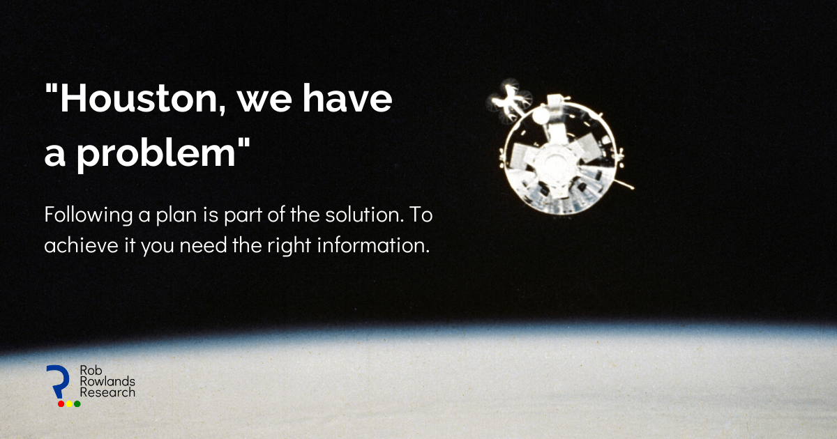 Houston, we solved the problem | Blog | Rob Rowlands Research
